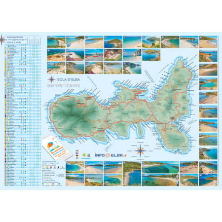 Map “Beaches of the Island of Elba” in English - Elba Spiagge